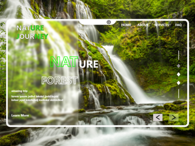 nature landing page design by Maryam taheri on Dribbble