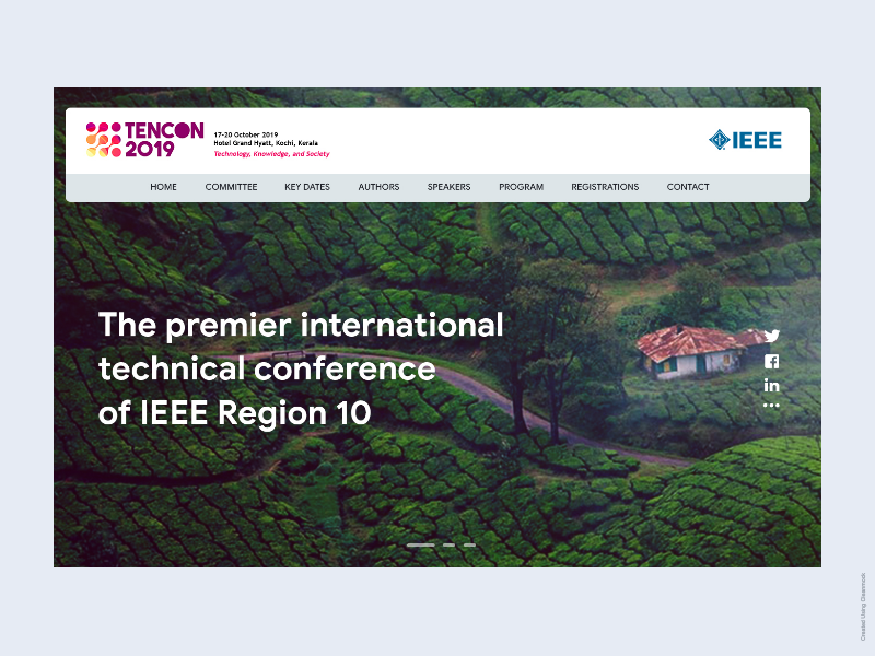 IEEE Tencon 2019 Landing Page by Reon Saji on Dribbble