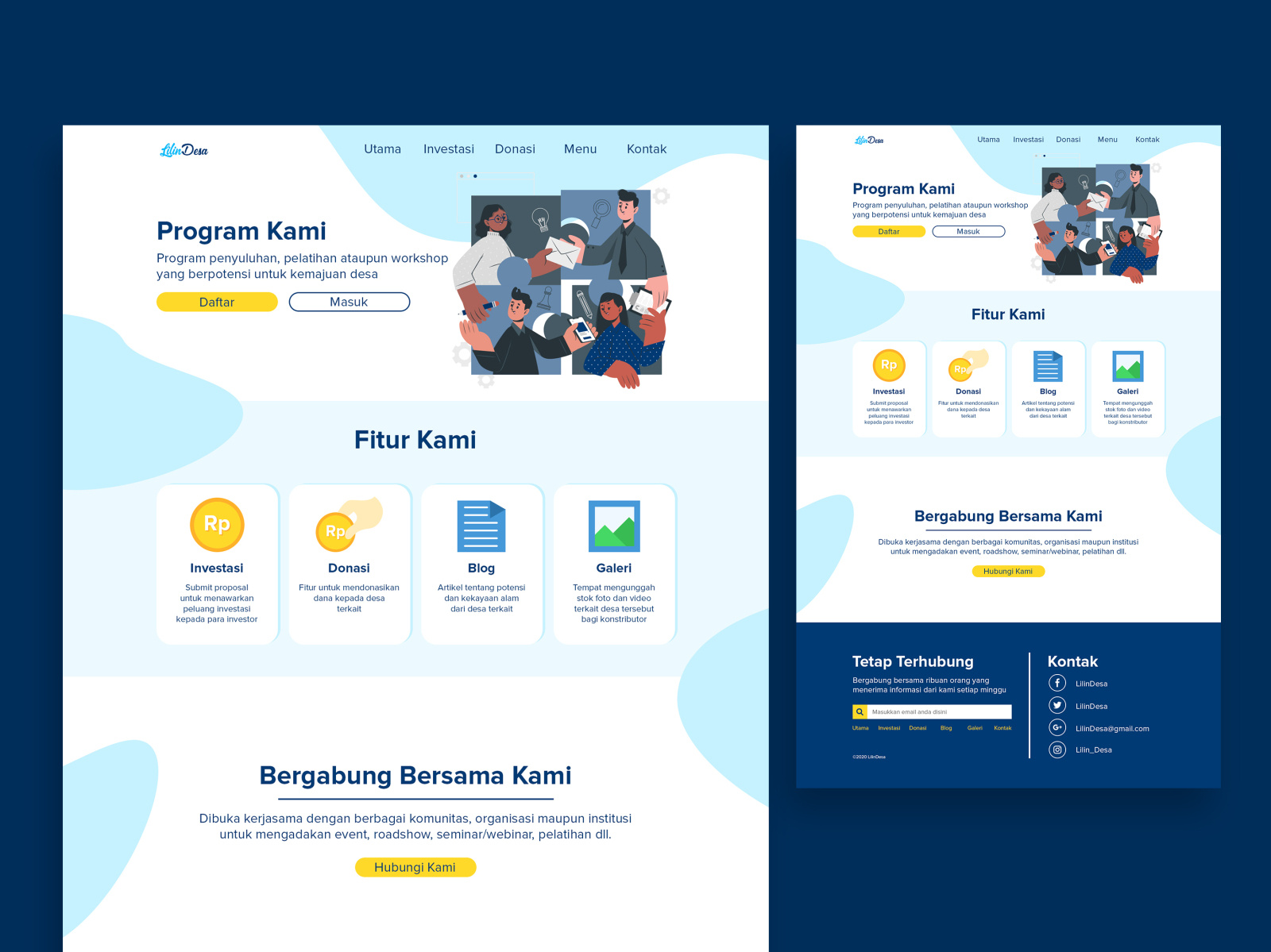 Minimalist User Interface UI Web Design for Landing Page by Muhammad ...