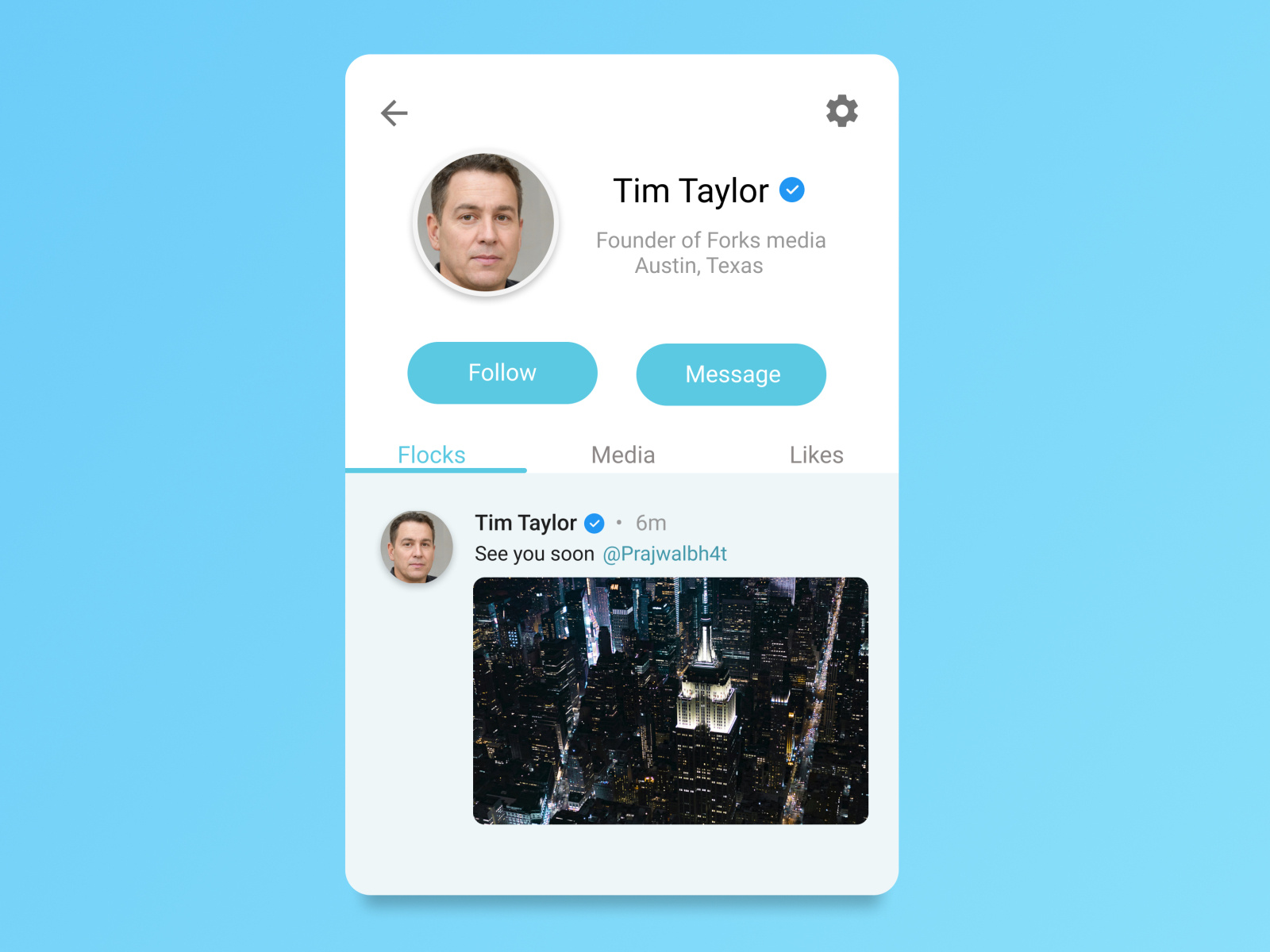 User Profile - DailyUI #006 by Prajwal Bhat on Dribbble