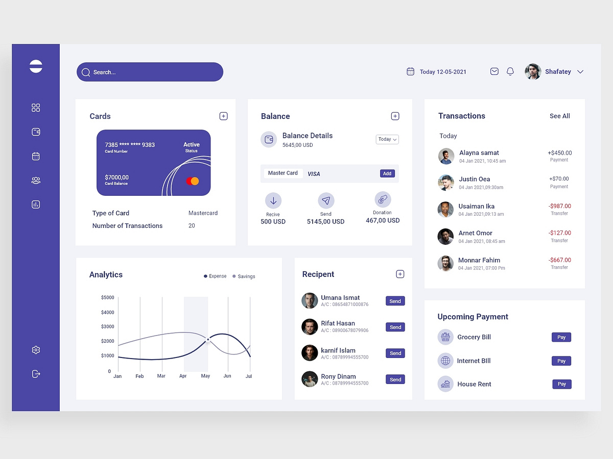 Transaction Dashboard designs, themes, templates and downloadable ...