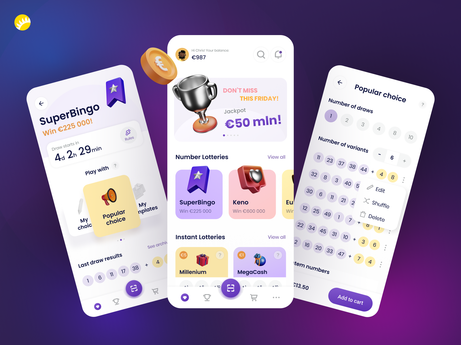 SuperBingo - Mob app by Darya Akulenka for Andersen Design on Dribbble