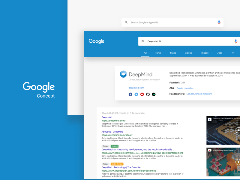 Google Search - Redesign by Guna Seelan on Dribbble
