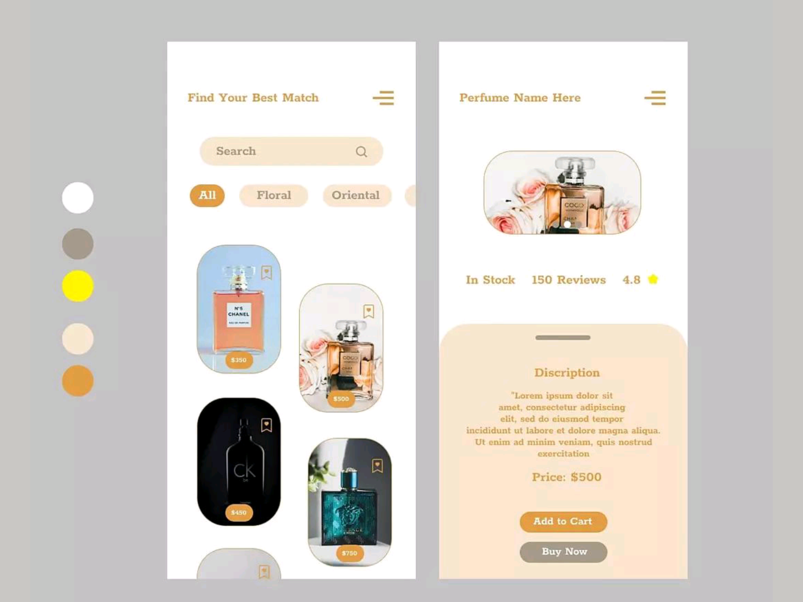 Perfume Shop UI design concept by Ahmad Abdulrahman 20 on Dribbble