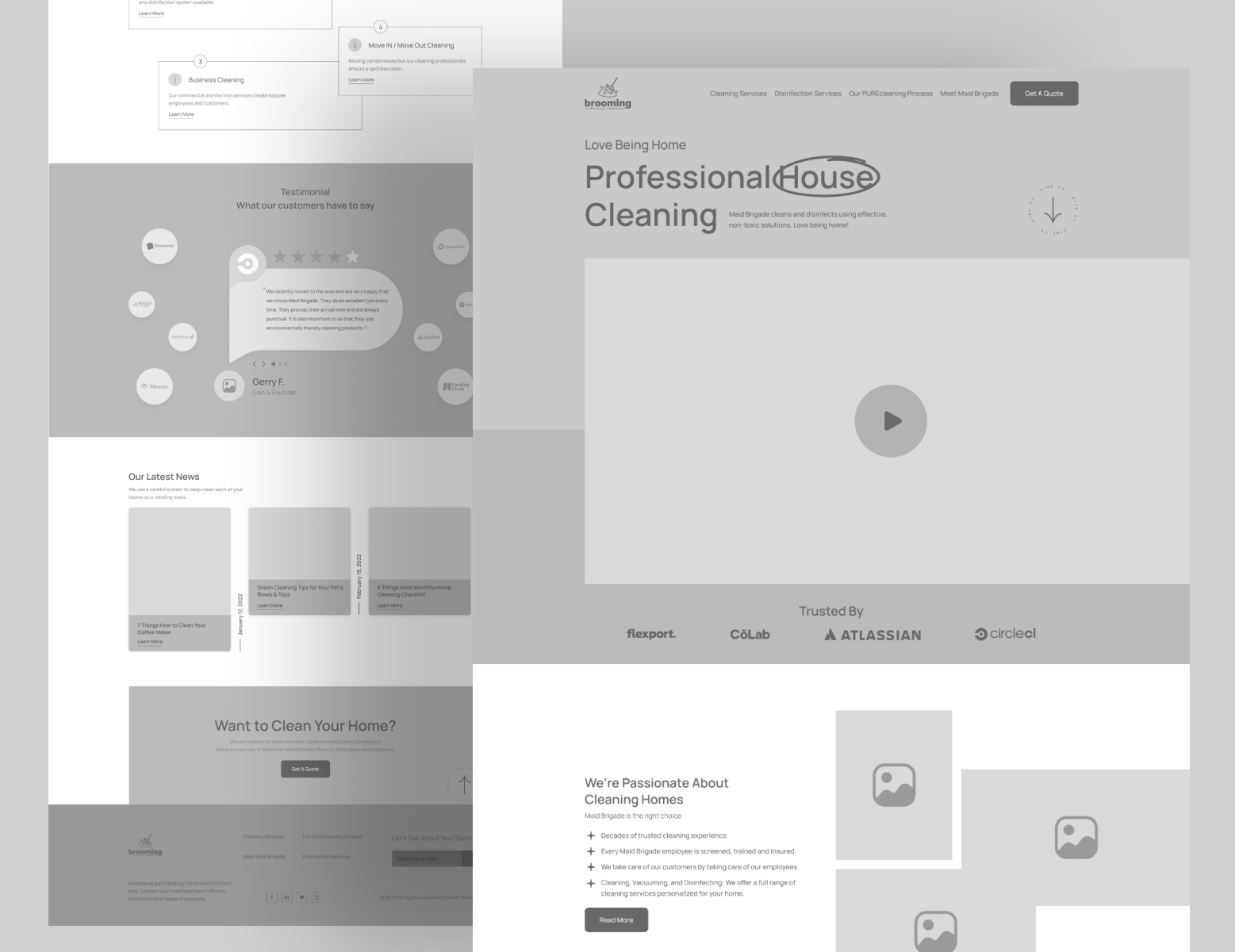 Corporate Cleaning Service Website Wireframes by Md. Saikat Hawlader on ...