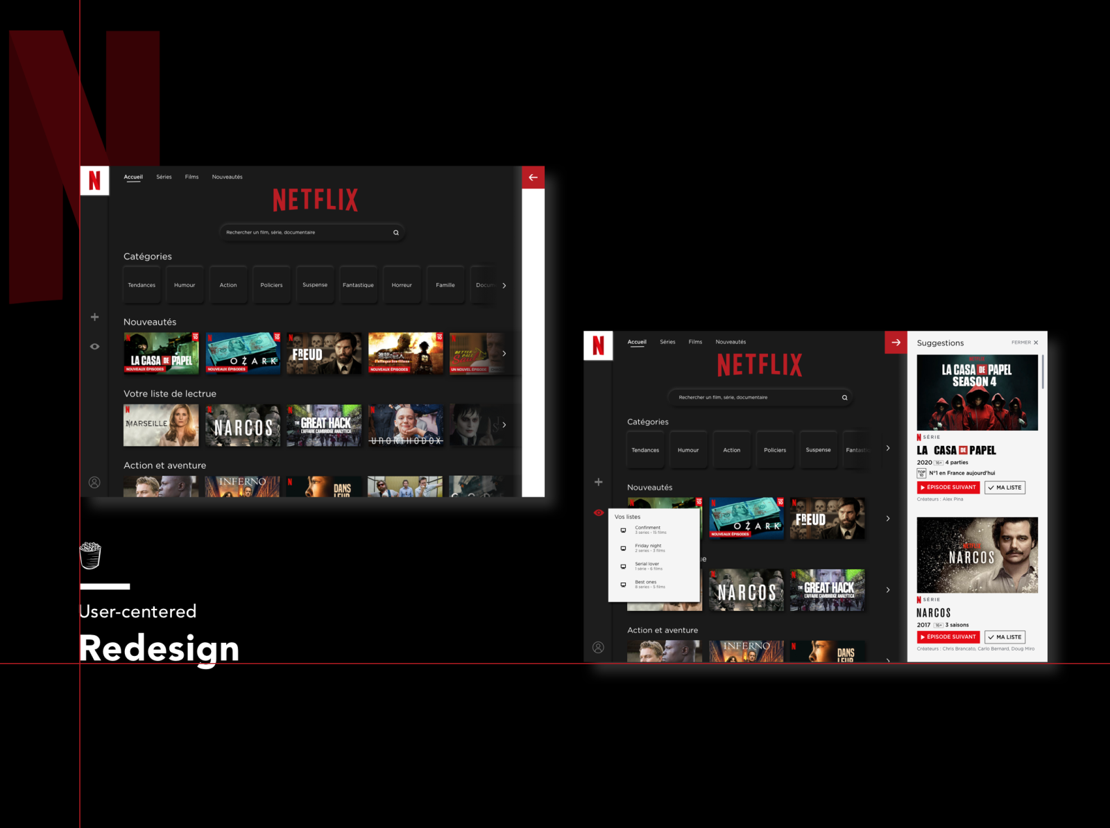 Netflix user centered redesign by Geoffroy Muller on Dribbble