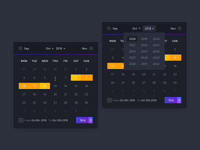 Calender by Poplar Lee on Dribbble
