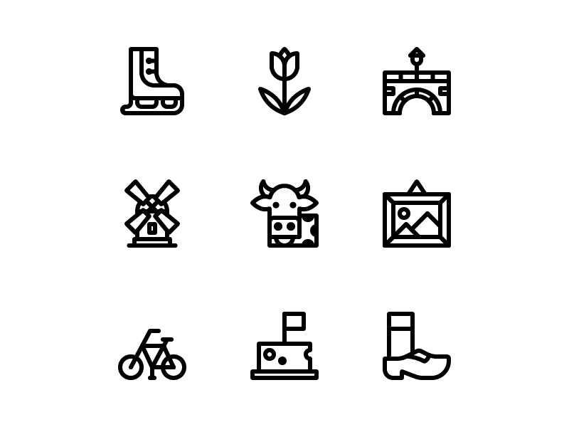 Dutch Icons by Sander de Wekker on Dribbble