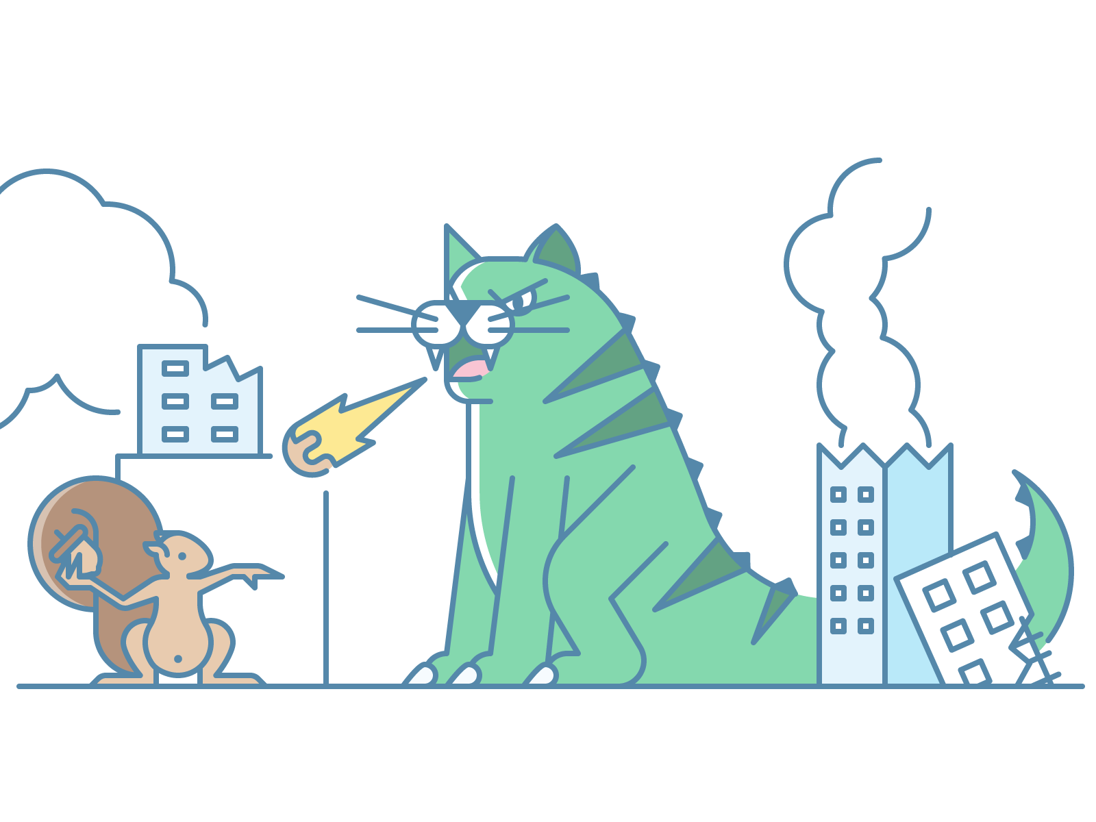 Catzilla by Sander de Wekker on Dribbble
