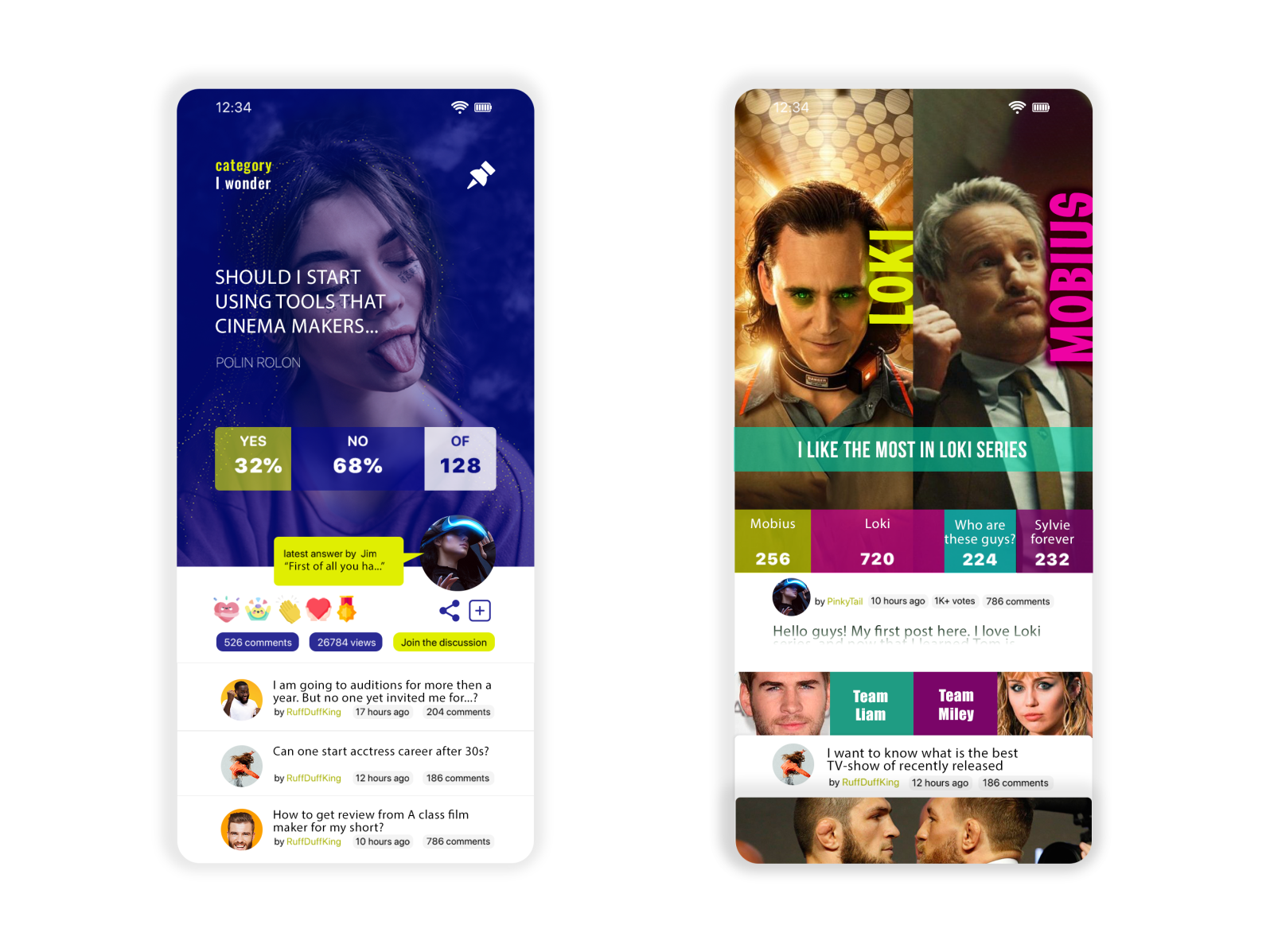 Forum app by Tamerlan on Dribbble