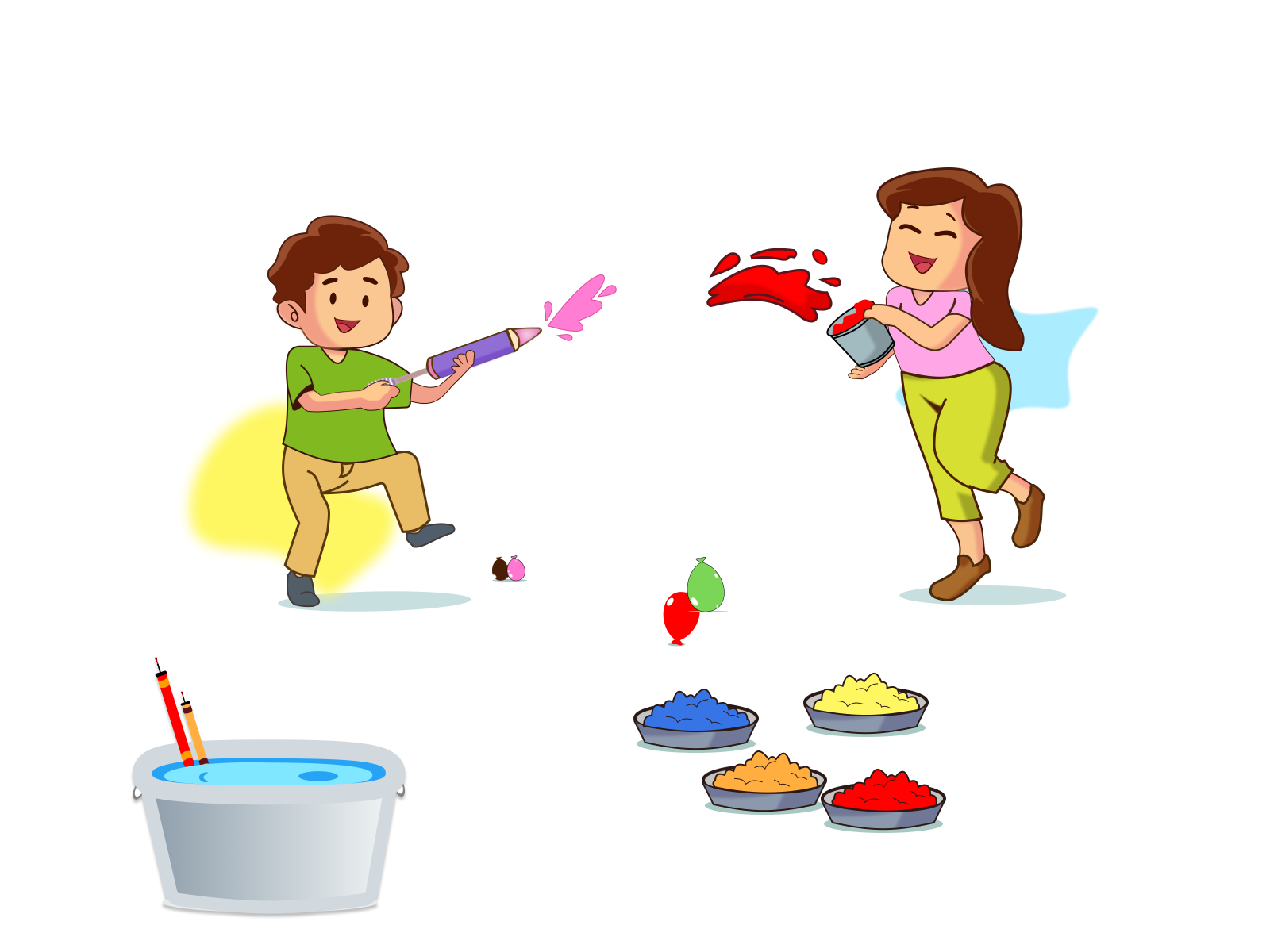 Holi Festival Celebration Illustration in FIGMA by Vishal Chander on ...