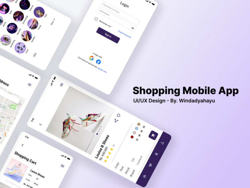 Shopping Mobile App UI Design by Winda Dyah Ayu on Dribbble