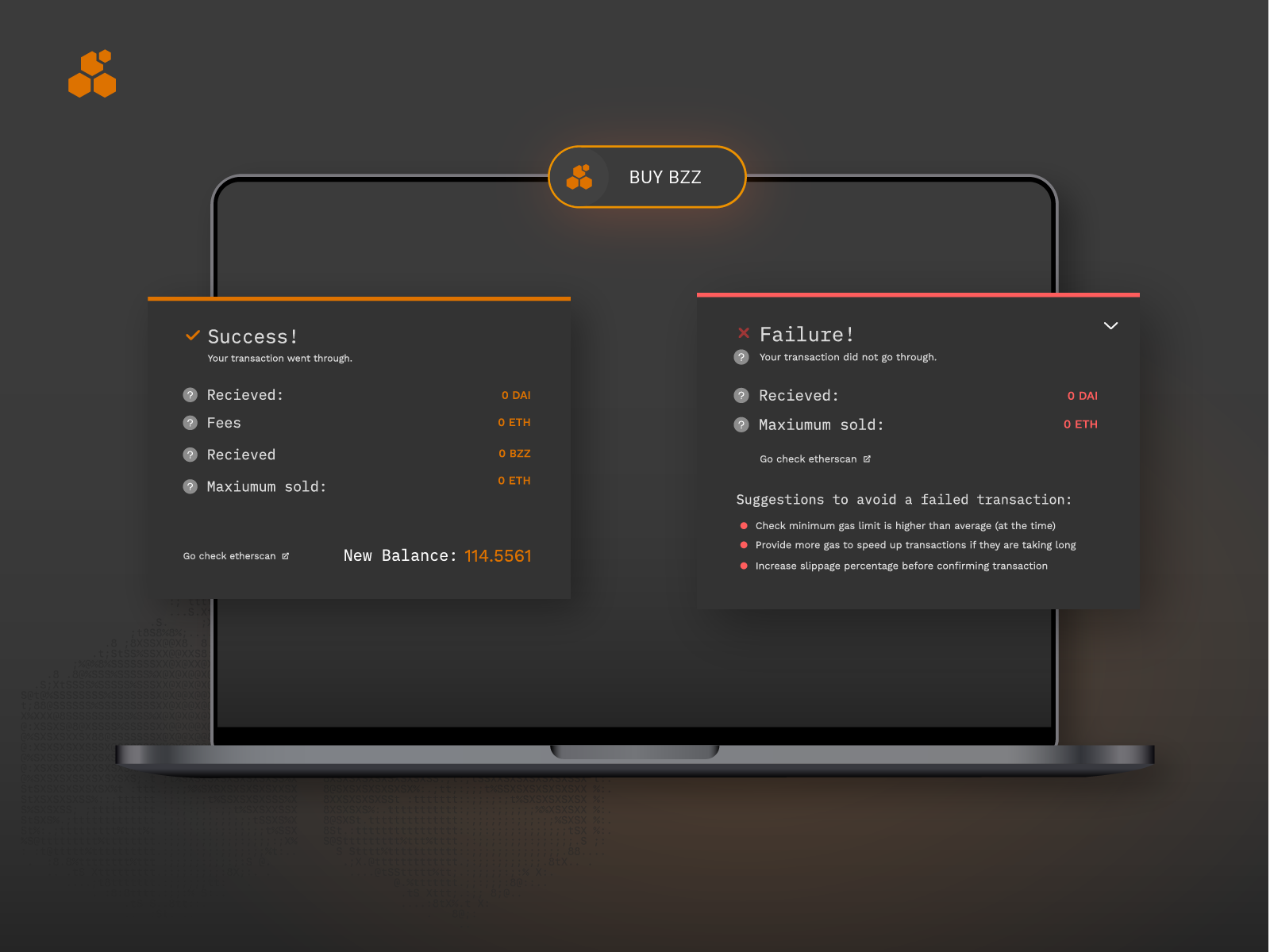 Swarm Bzzaar Interface User Feedback - Transaction Results by Linum ...