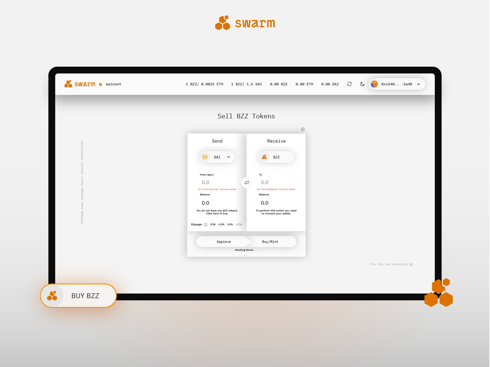 Swarm Bzzaar Connected Interface - Light Theme by Linum Labs for Linum ...