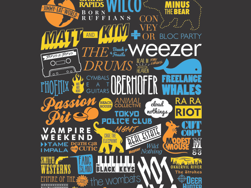 My Favorite Bands by antonia tee on Dribbble