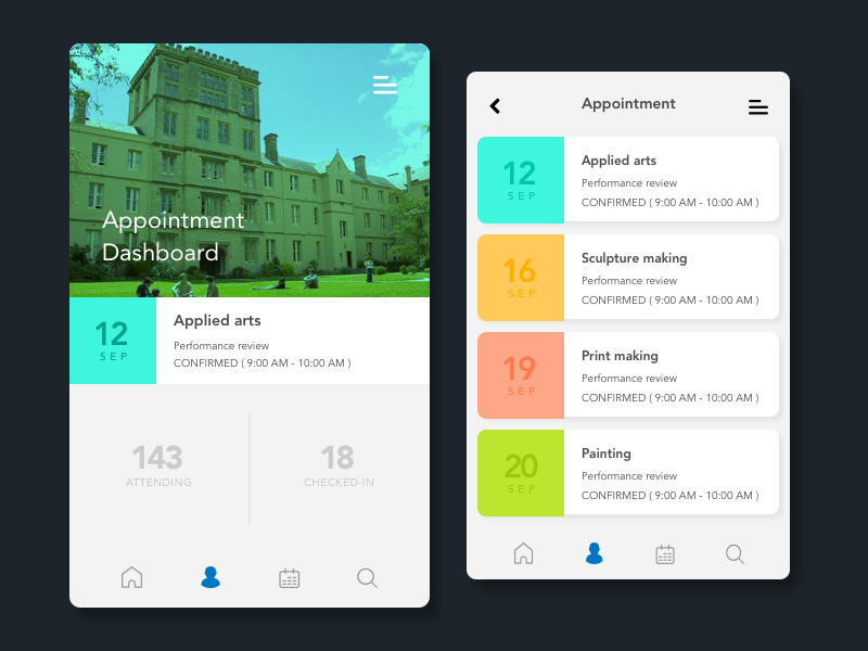 Student Dashboard App by Hitesh on Dribbble
