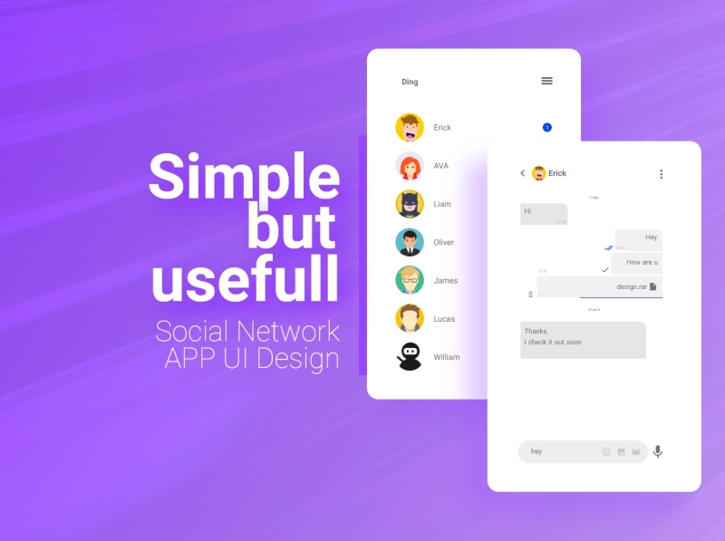 Social Network UI Design by Mehdi Jamshidi on Dribbble