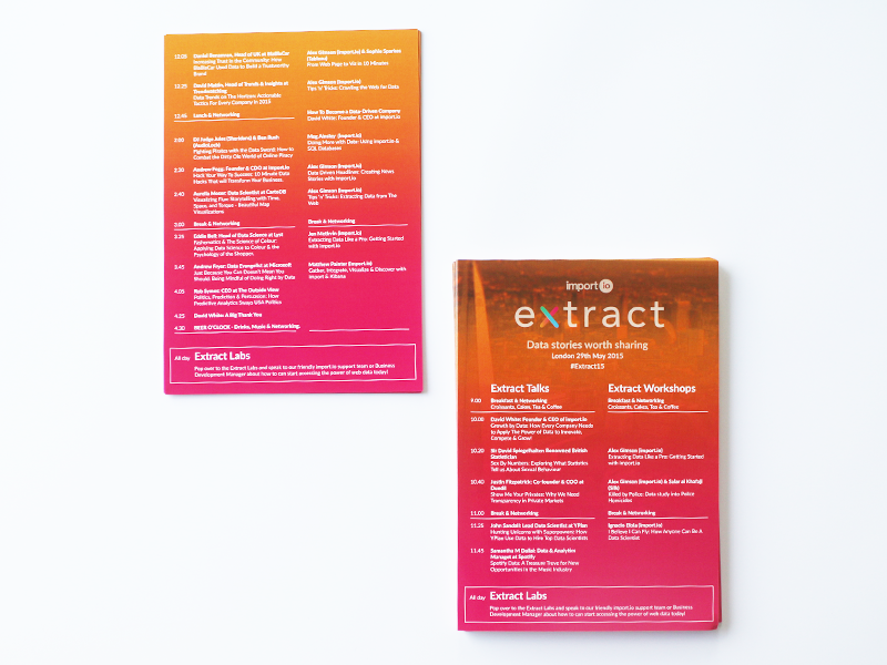 Extract Conference Schedule by import-io on Dribbble