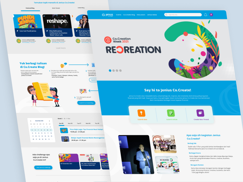 Jenius Co.Create Landing Page Revamp by Anggara Rush on Dribbble
