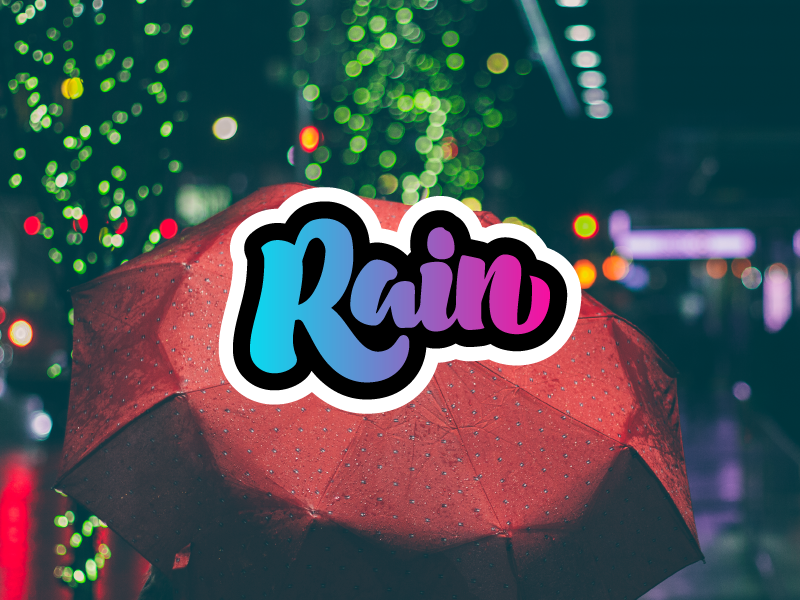 Rain - Custom Type by Atul Prd on Dribbble