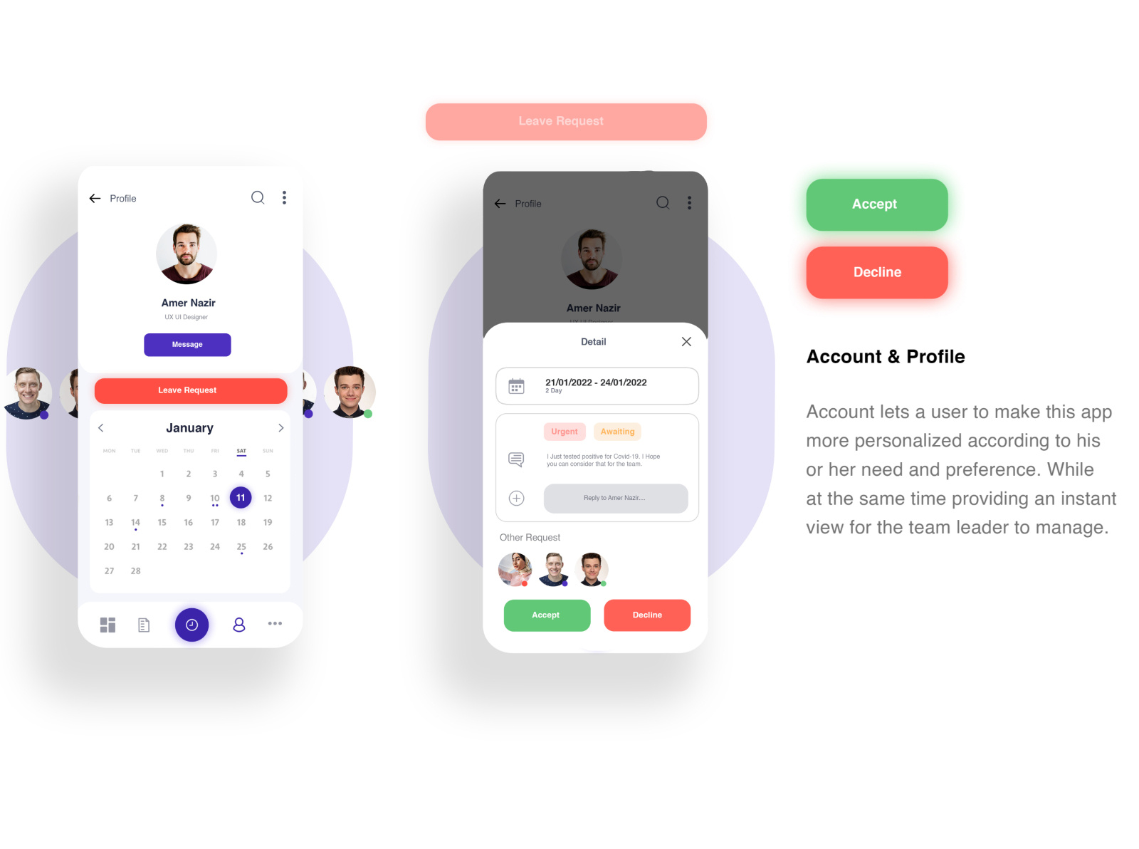 Company Leave App by Amer Nazir on Dribbble