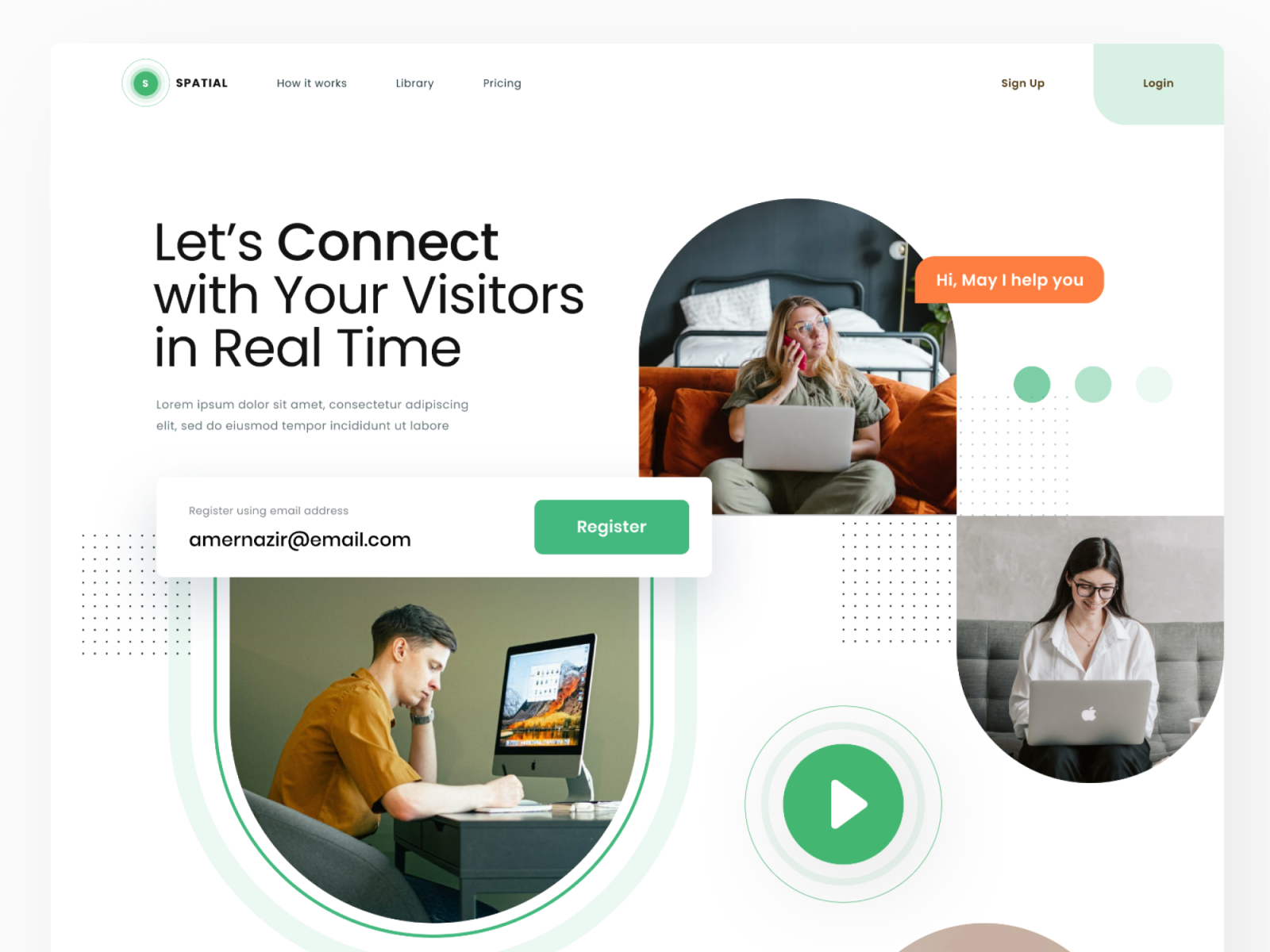 Spatial Landing Page - Website by Amer Nazir on Dribbble