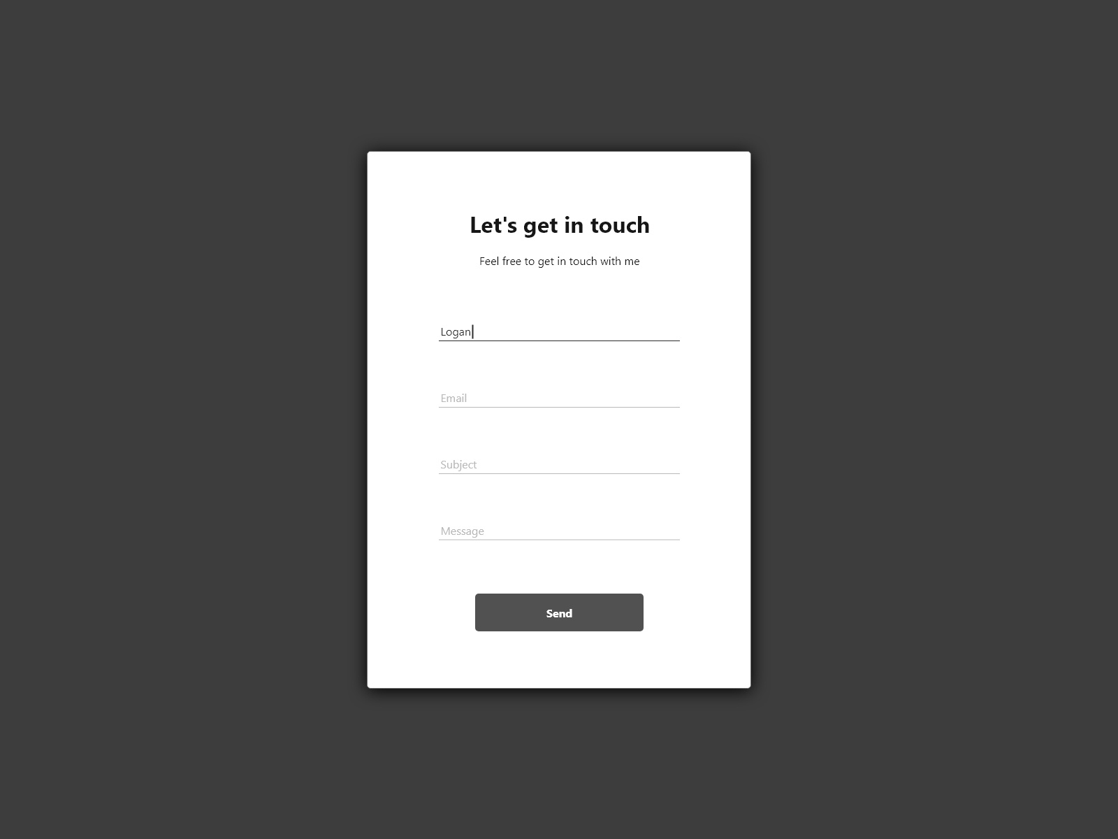 Contact Us form UI by Joise MP on Dribbble
