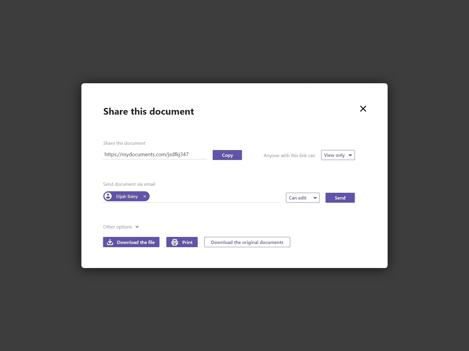 Share Modal by Joise MP on Dribbble