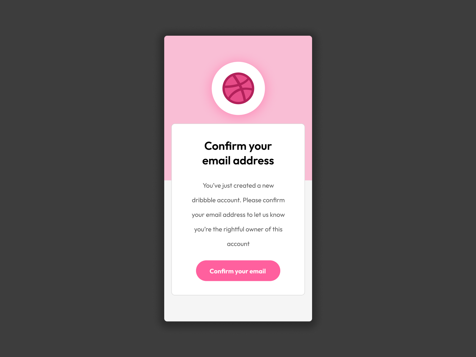 Confirmation by Joise MP on Dribbble