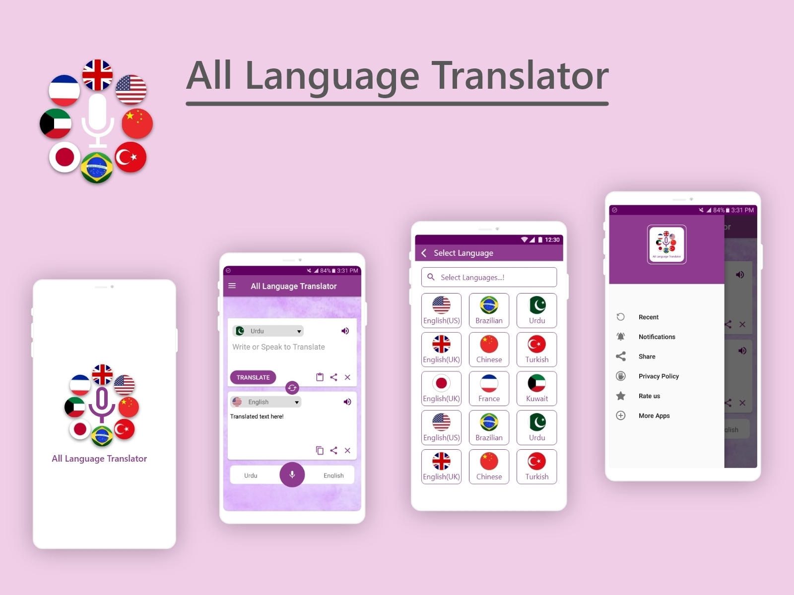 All Language Translator App by Bilal Khan on Dribbble