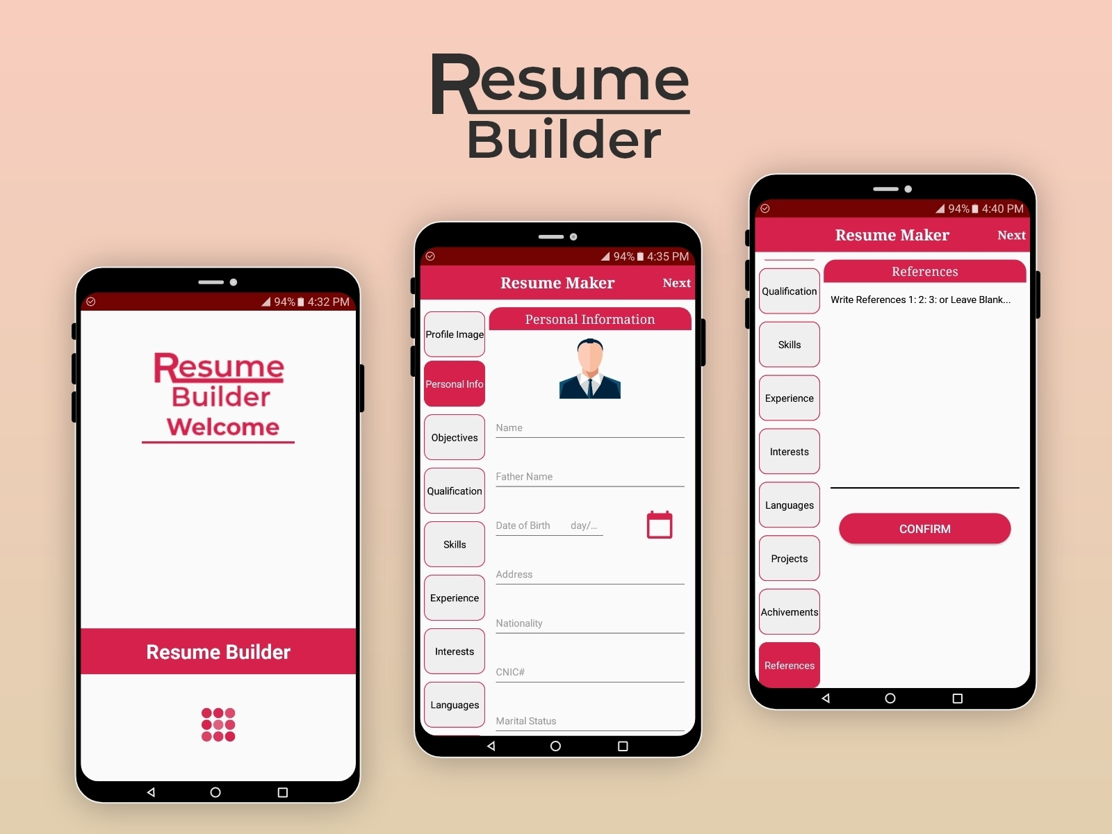 Resume Builder Application by Bilal Khan on Dribbble
