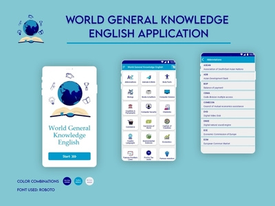World General Knowledge English App by Bilal Khan on Dribbble