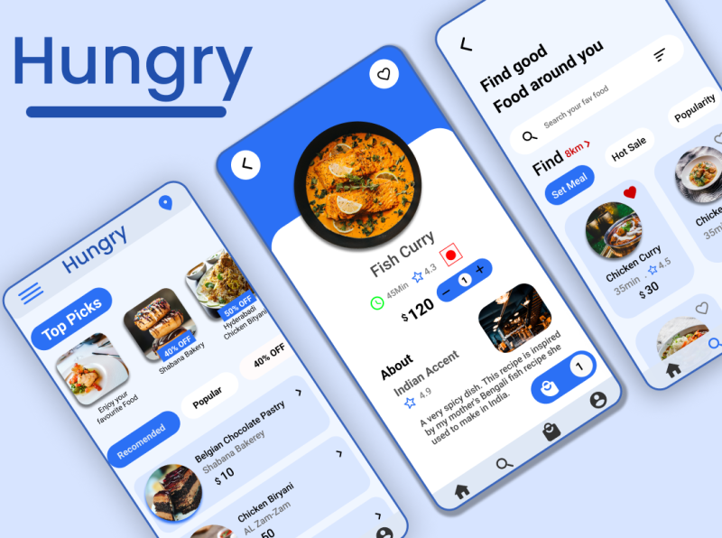Hungry Food Delivery App 🍔🍱🍖🍻 by Akib Sheikh on Dribbble