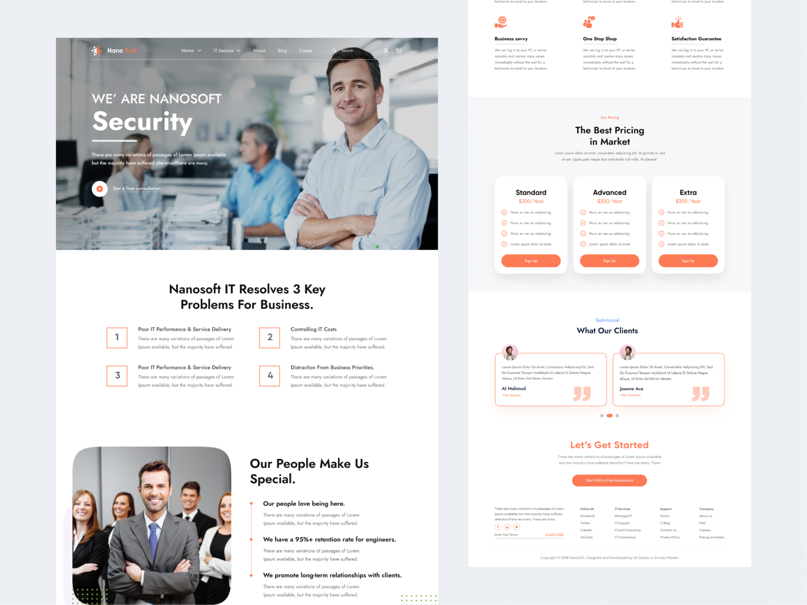 Nanosoft -IT Solutions and Services Landing Page. by Khaled 👑 on Dribbble