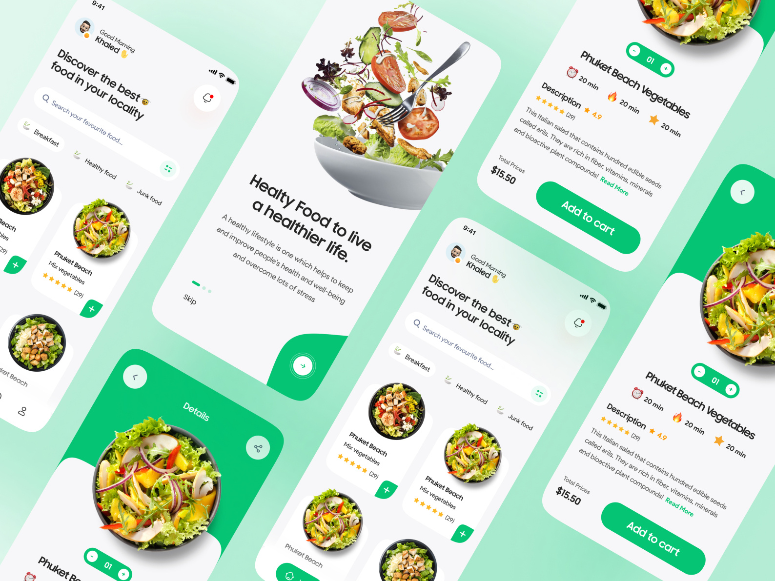 Organice Food Mobile App Design. by Khaled 👑 on Dribbble