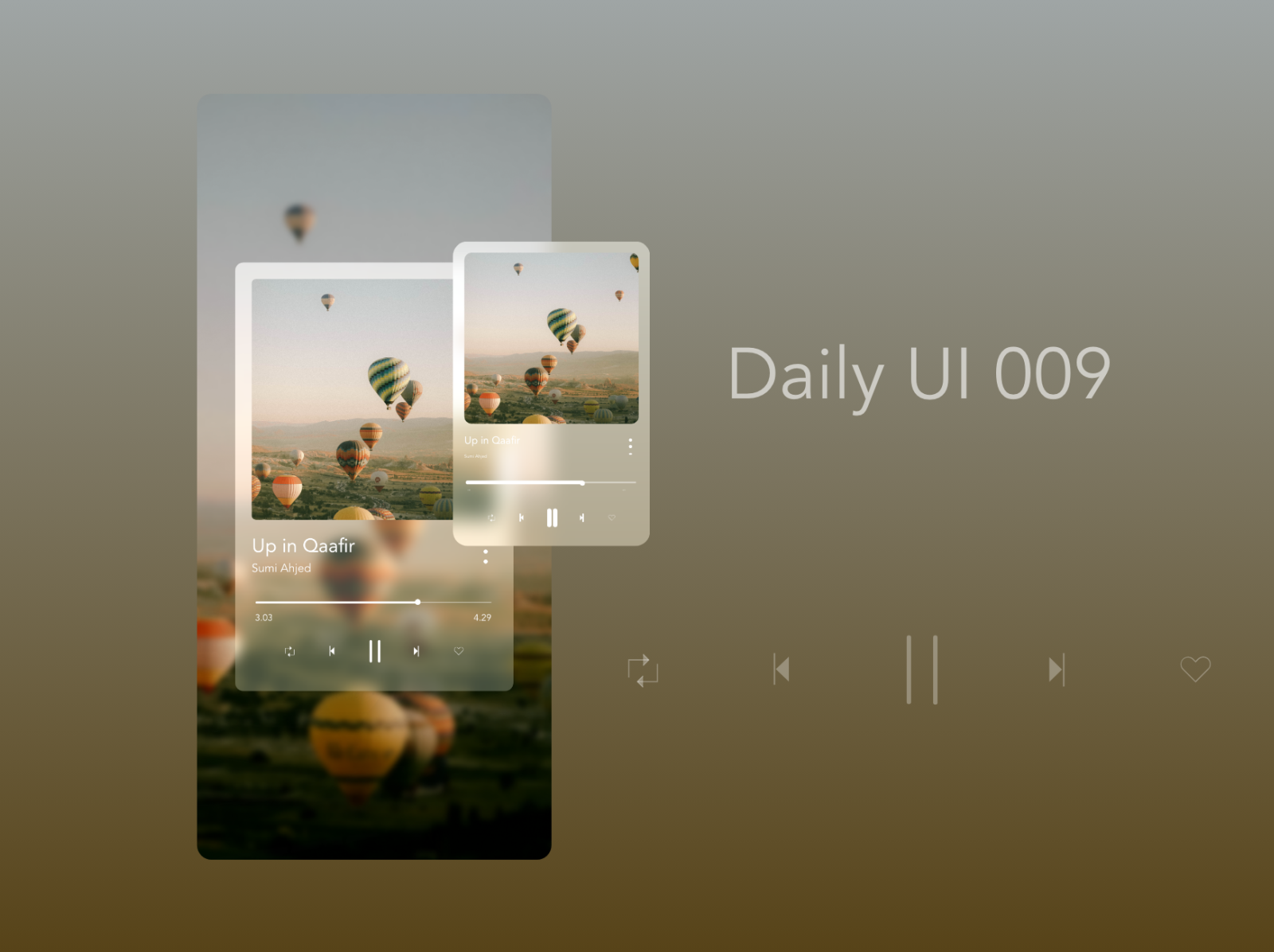 Daily UI - 009 - Music Player by Geraldine Ezeocha on Dribbble