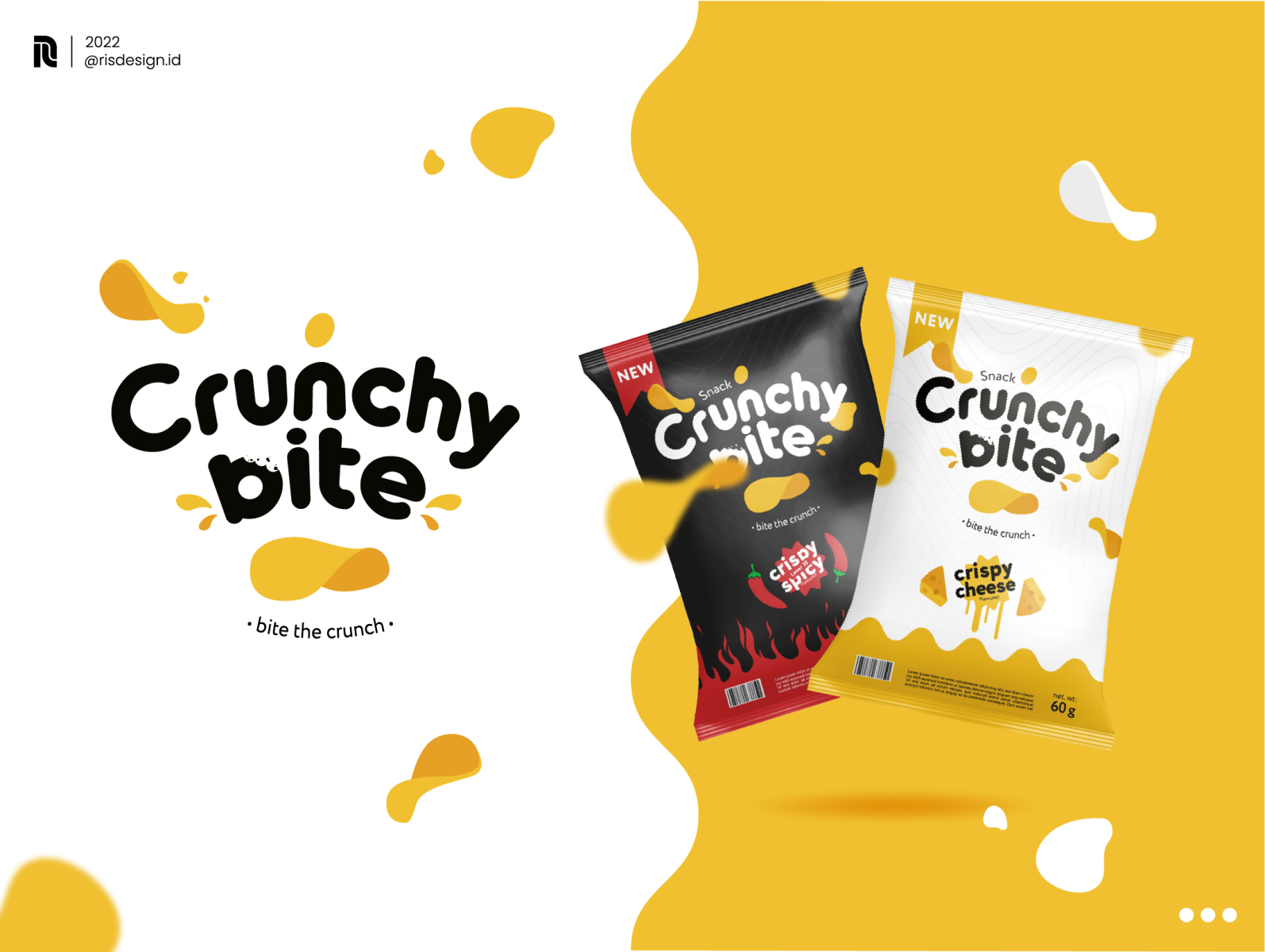 Crunchy Bite Logo & Packaging Design by Aris Kurnia on Dribbble