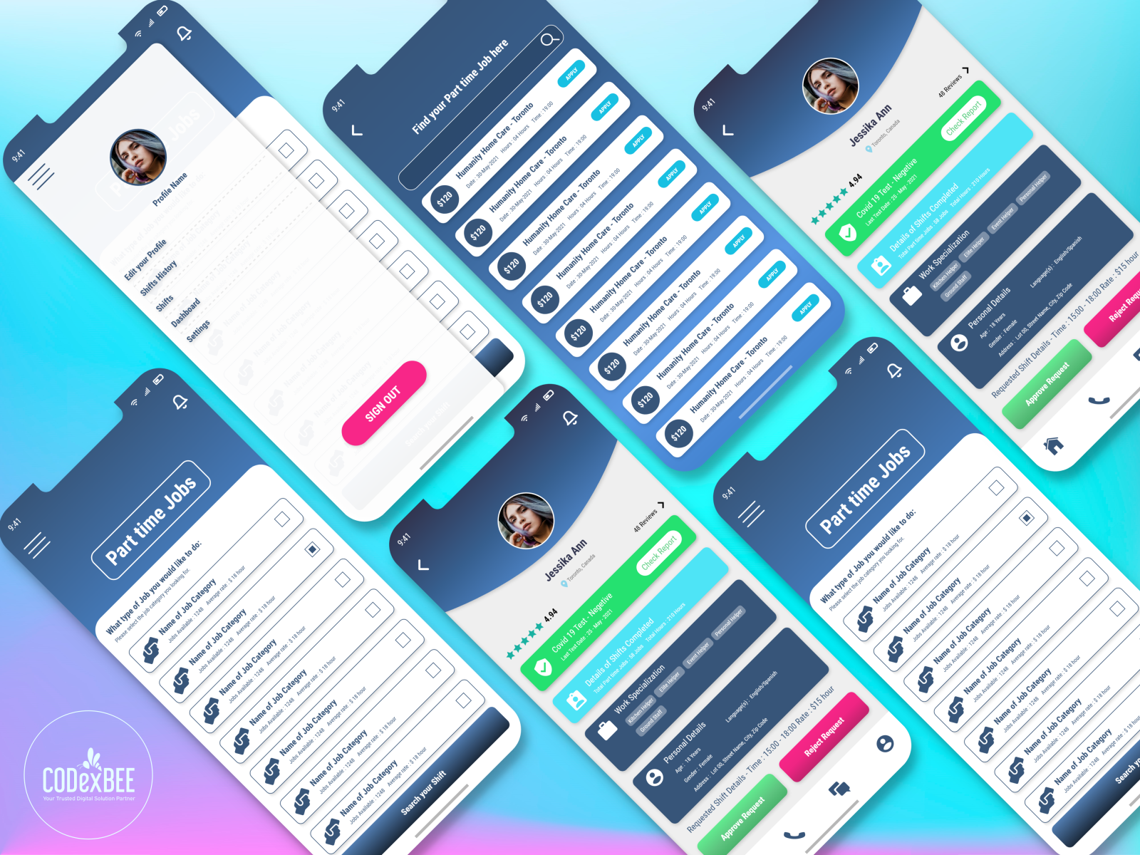 Shift Works Mobile App by CODexBEE on Dribbble