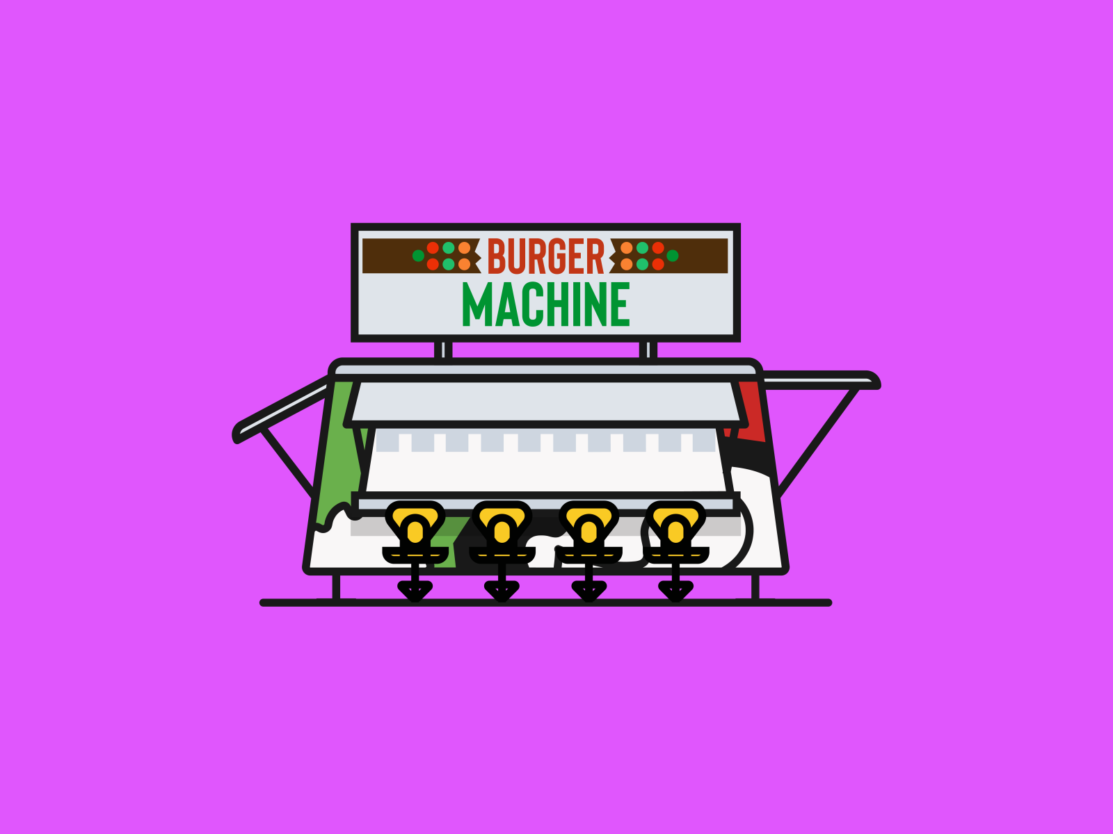 Burger Machine #2 by Sachiko Zorrilla on Dribbble