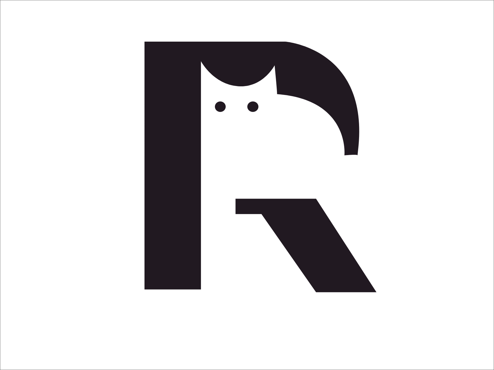 R cat logo by Pushpak on Dribbble