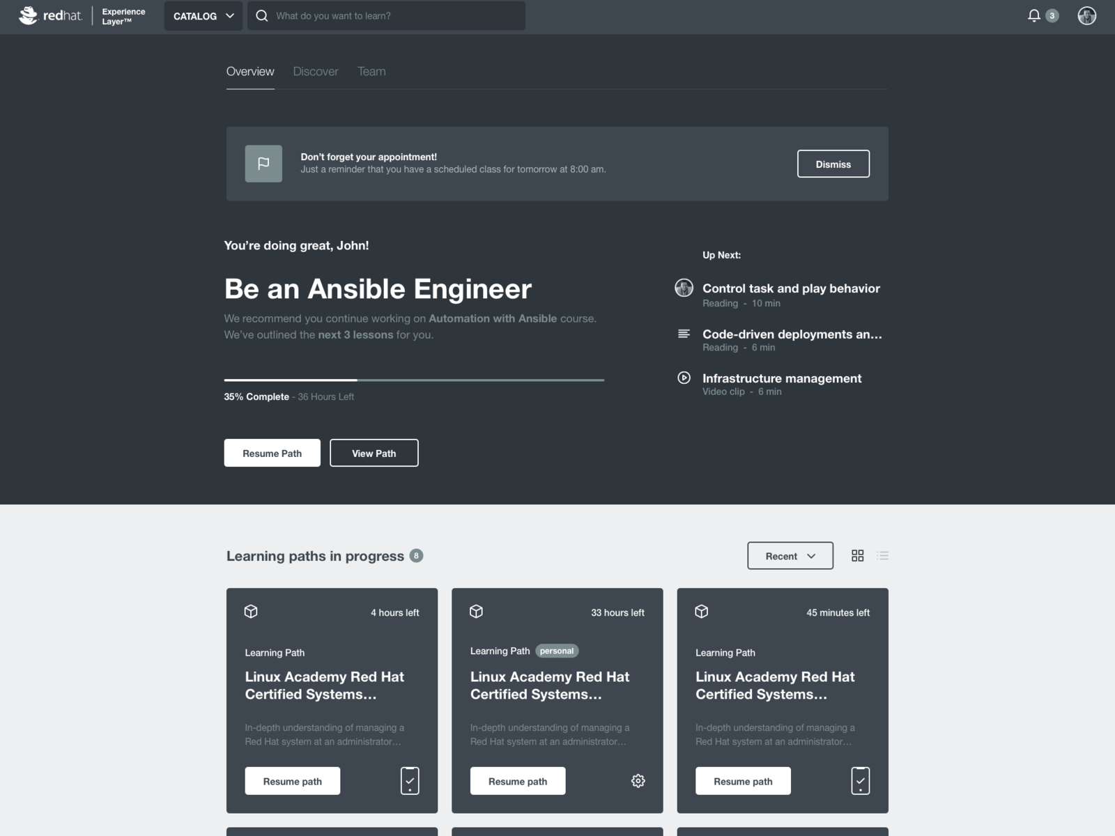 Learning Platform - Dashboard by Mark Riggan on Dribbble