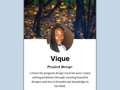 Simple Profile Card by Victoria Akilapa on Dribbble