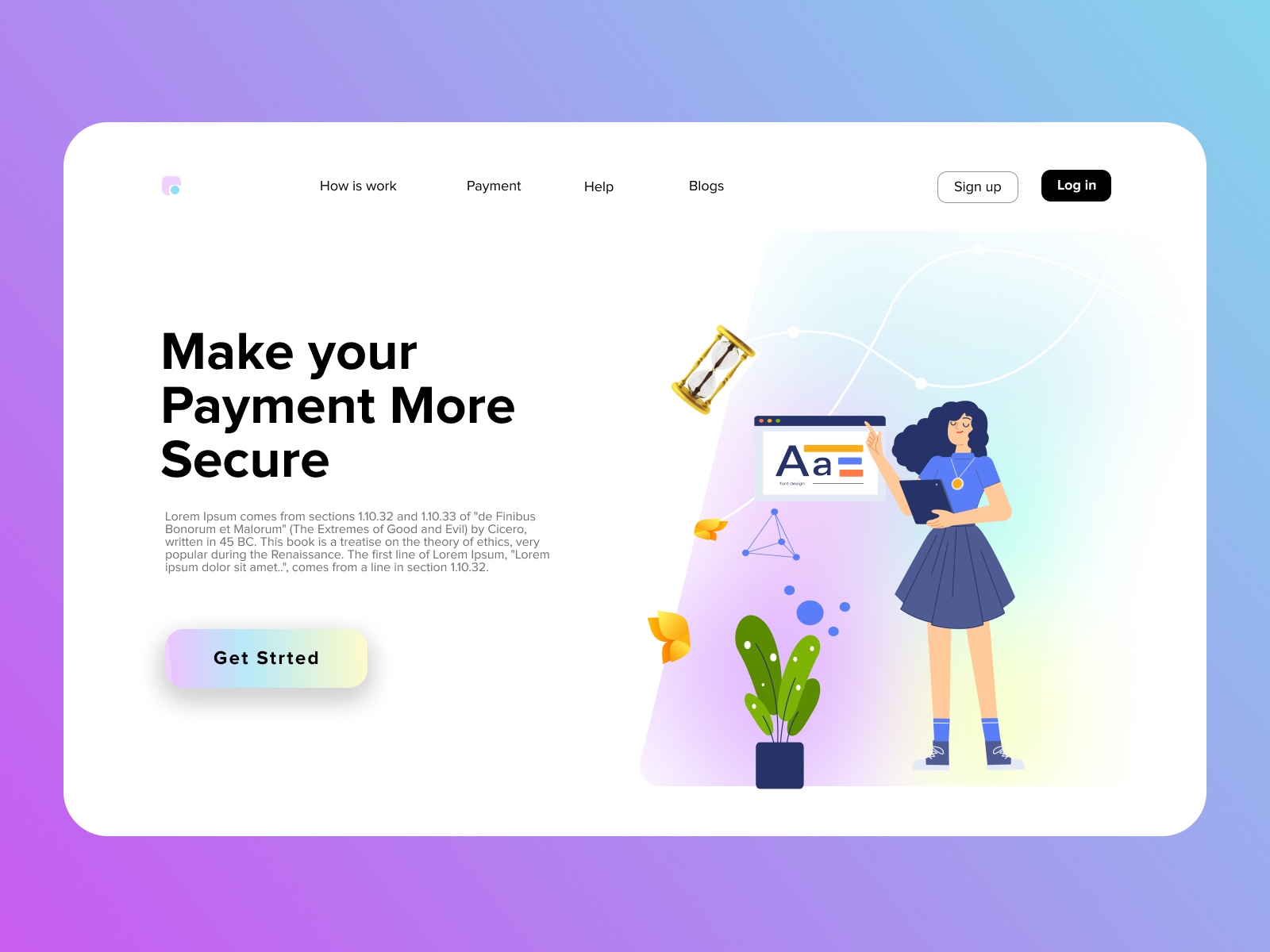 Payment secure web design by Sakshi Bangde on Dribbble