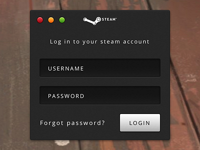 Steam Login by Sjors Snoeren on Dribbble