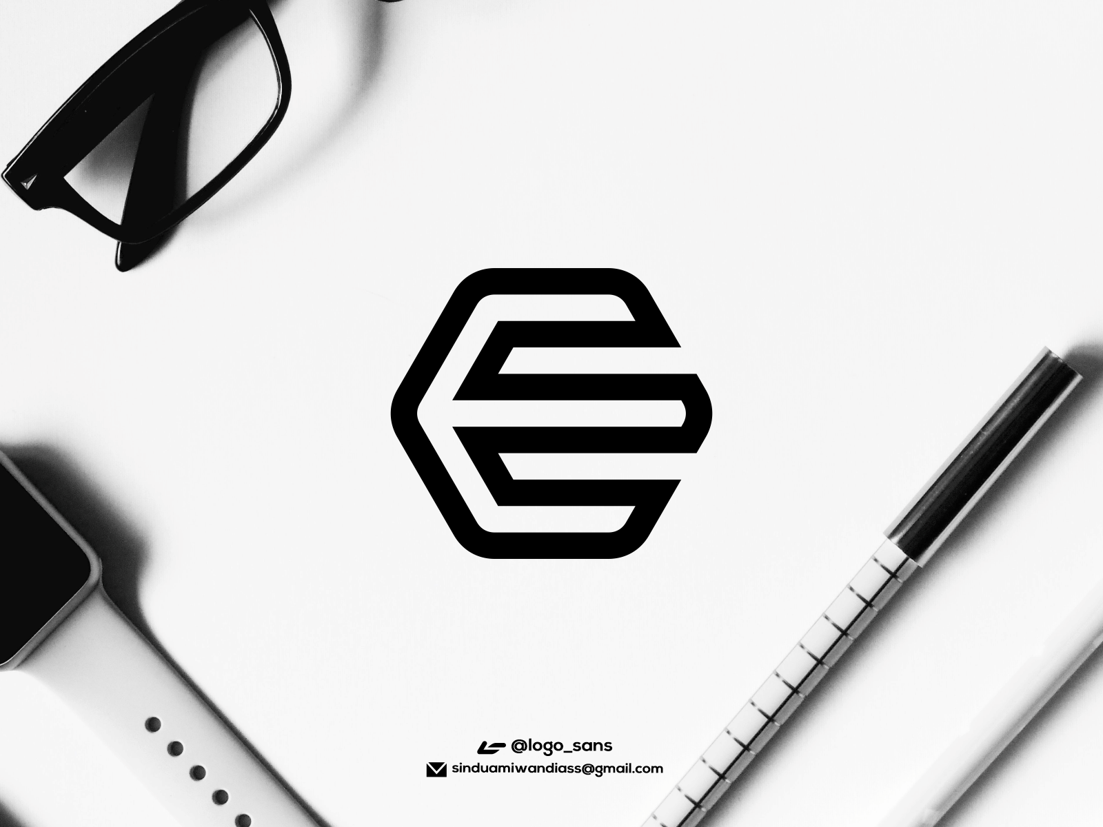 E Logo design inspiration by logo_sans on Dribbble