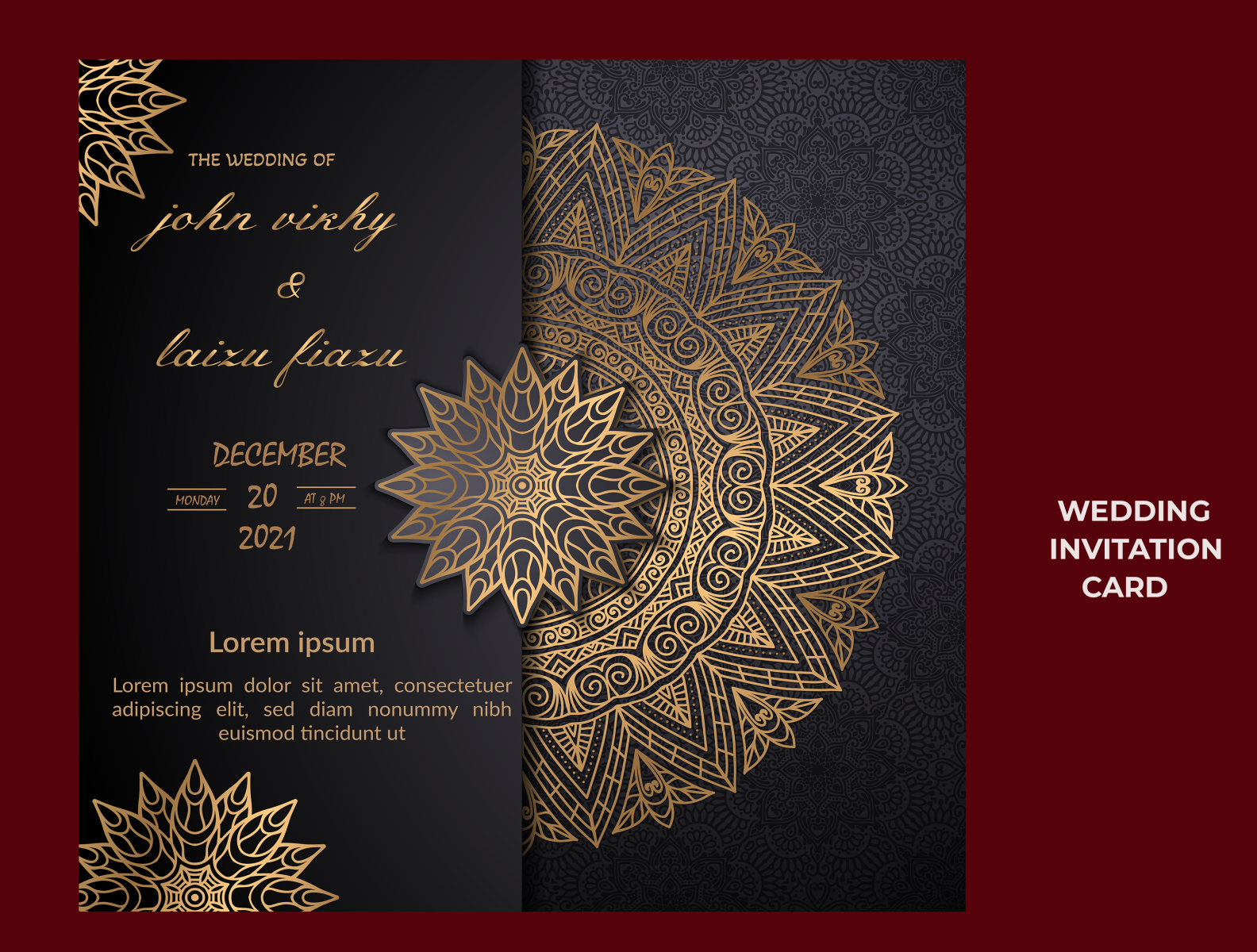Invitation card design by Nur Hossan UI/UX on Dribbble