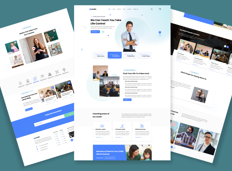 Learning website design by Nur Hossan UI/UX on Dribbble
