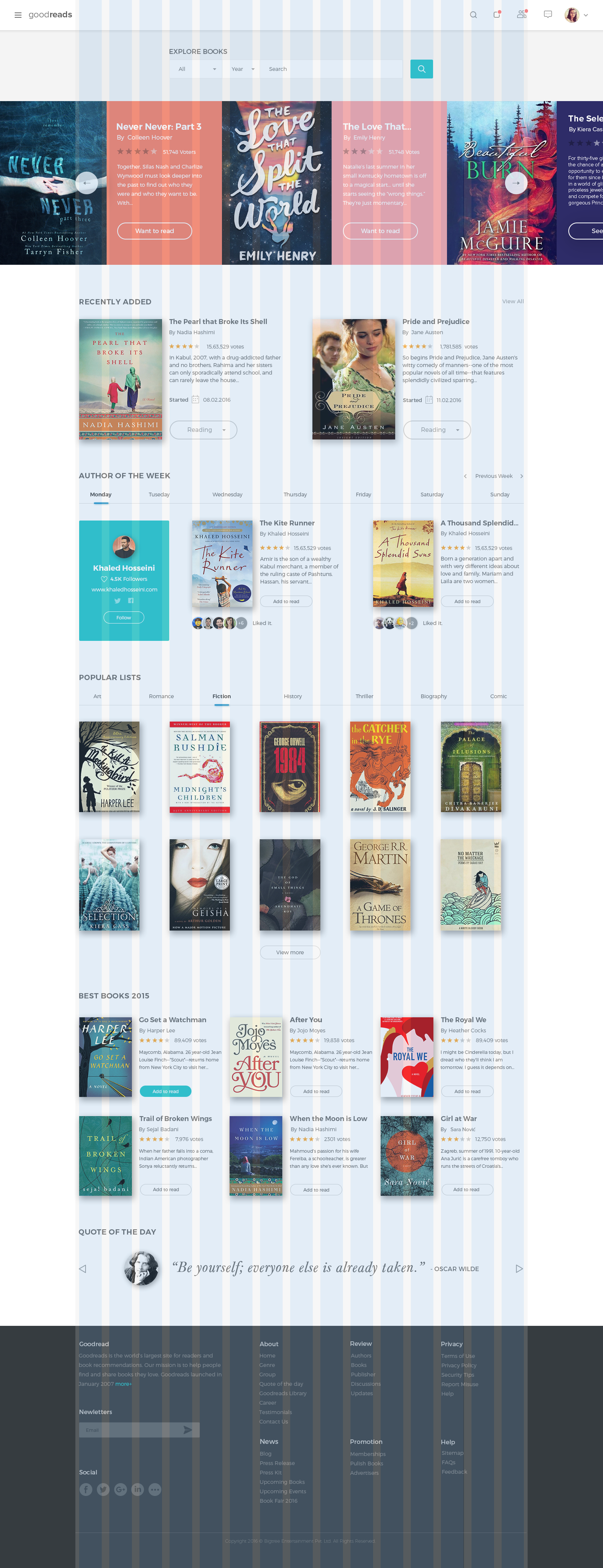Dribbble - goodbooks_post_login_with_grid.png by Deepika Sinha