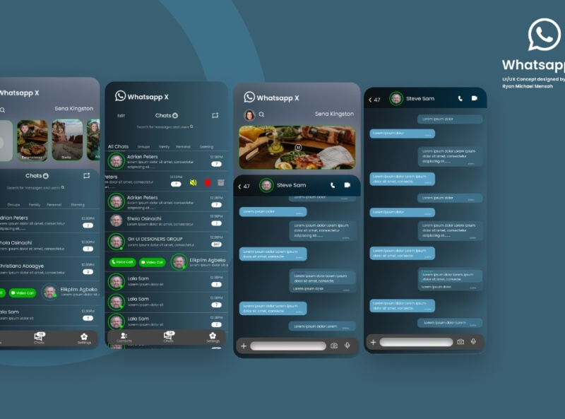 WhatsApp UI Concept by Ryan Michael on Dribbble
