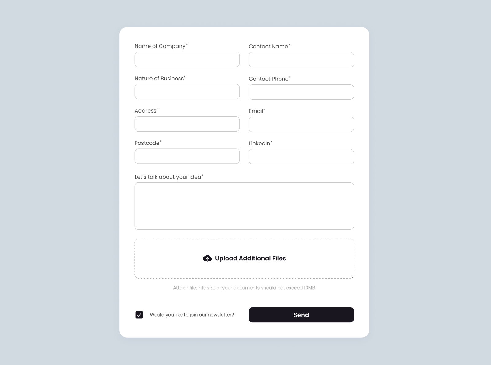 The Contact Form by Olga Fabrichkina on Dribbble